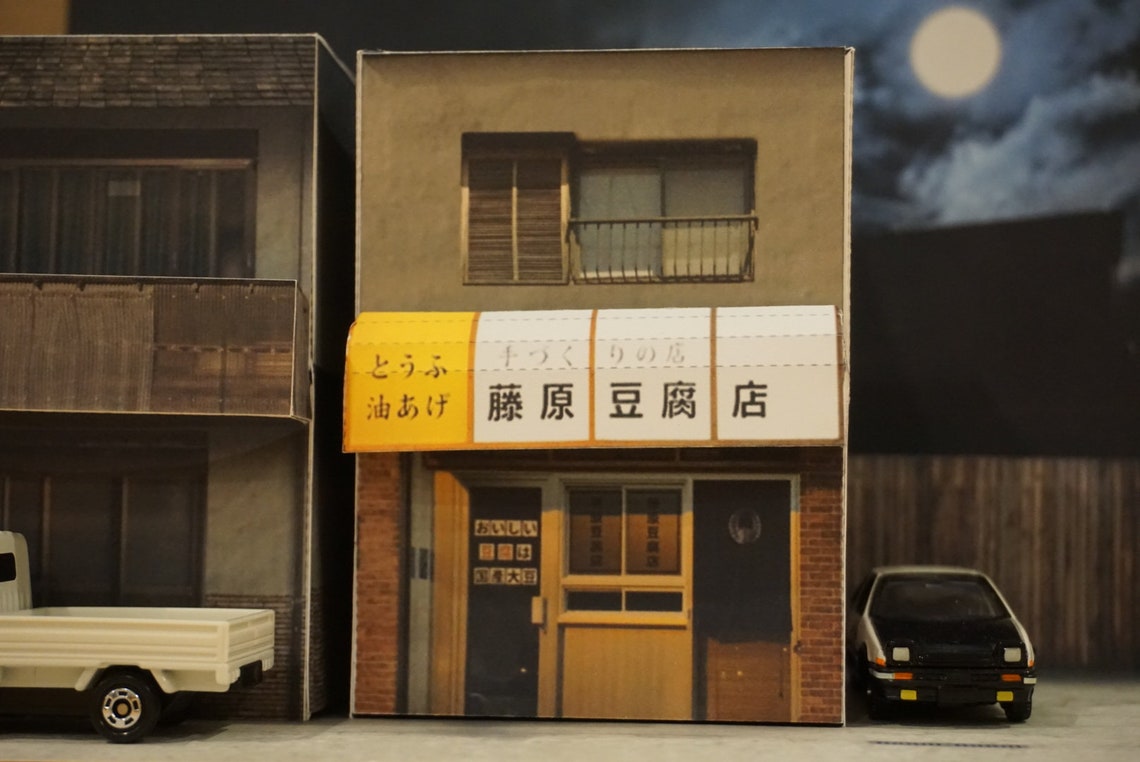 Initial D Tofu Shop DYI Papercraft Model Template PDF - Etsy