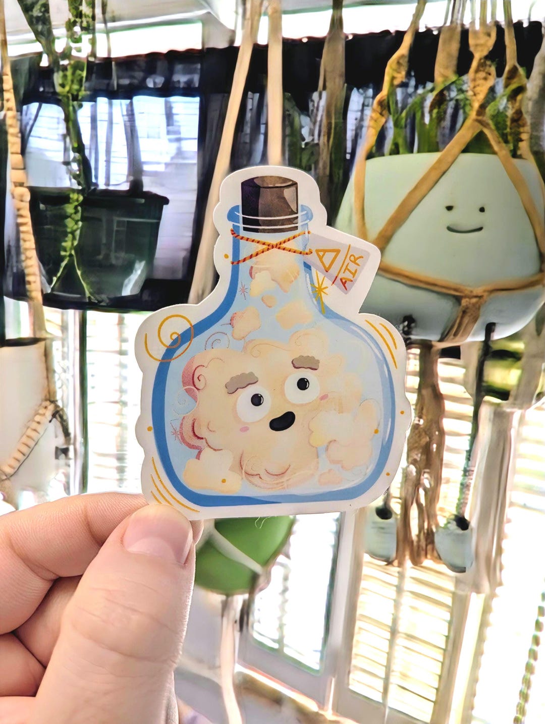 Air Elemental Sprite in a Bottle Vinyl Sticker - Etsy