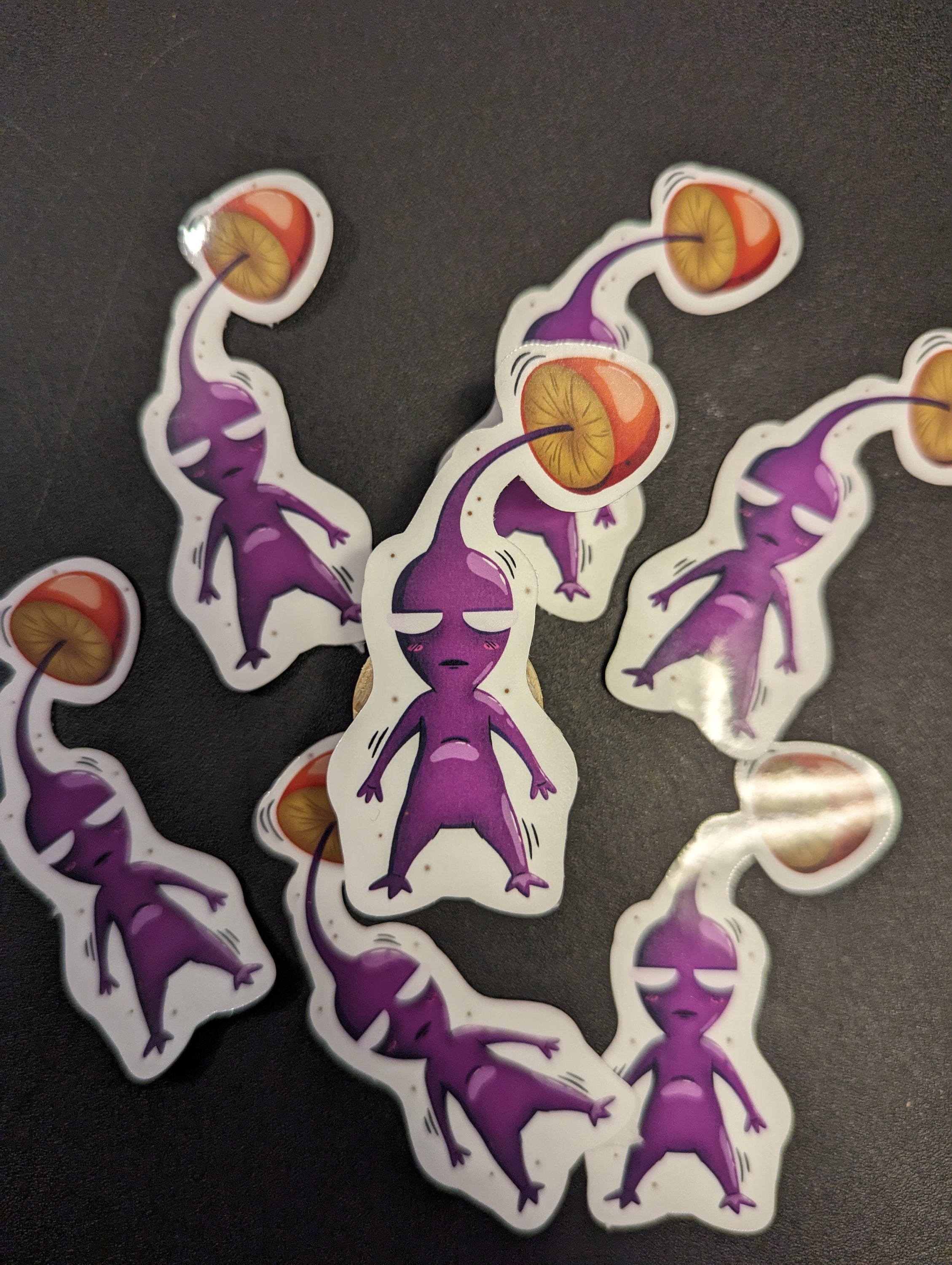 Puffman / Toadmin Mushroom Pikmin Vinyl Sticker - Etsy