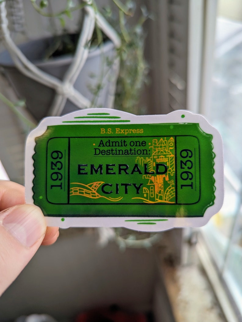 B.S. Express 'ticket to Emerald City' Admit One Vinyl Sticker - Etsy
