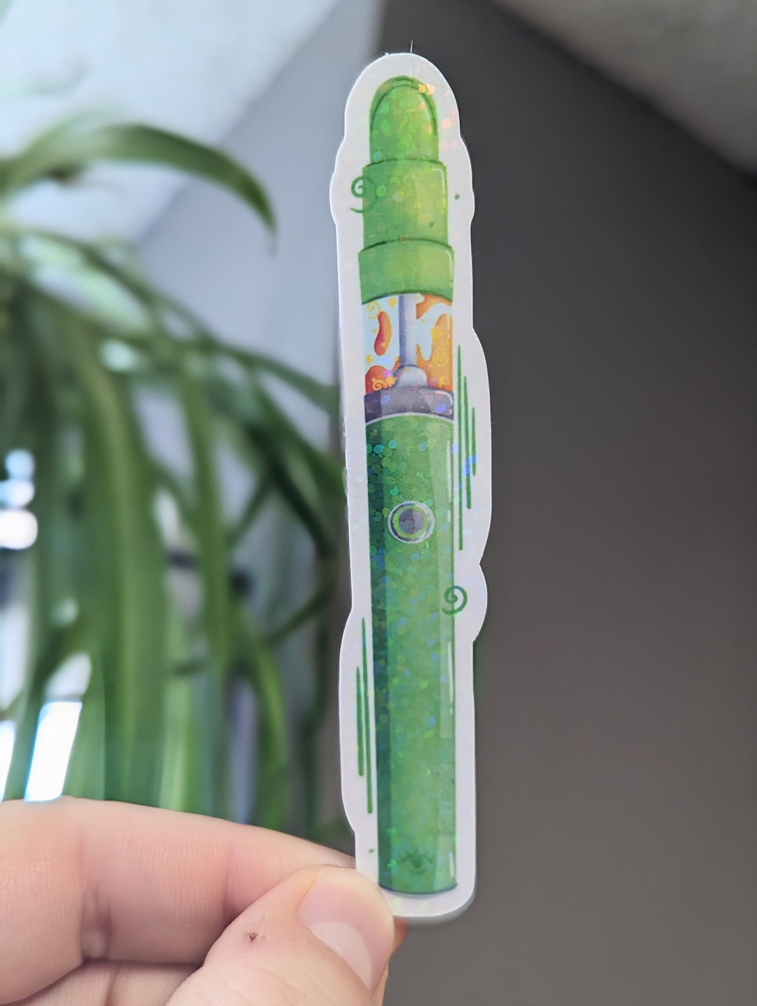 Ben's Magic Pens: Green Penjamin Holographic Vinyl Sticker - Etsy
