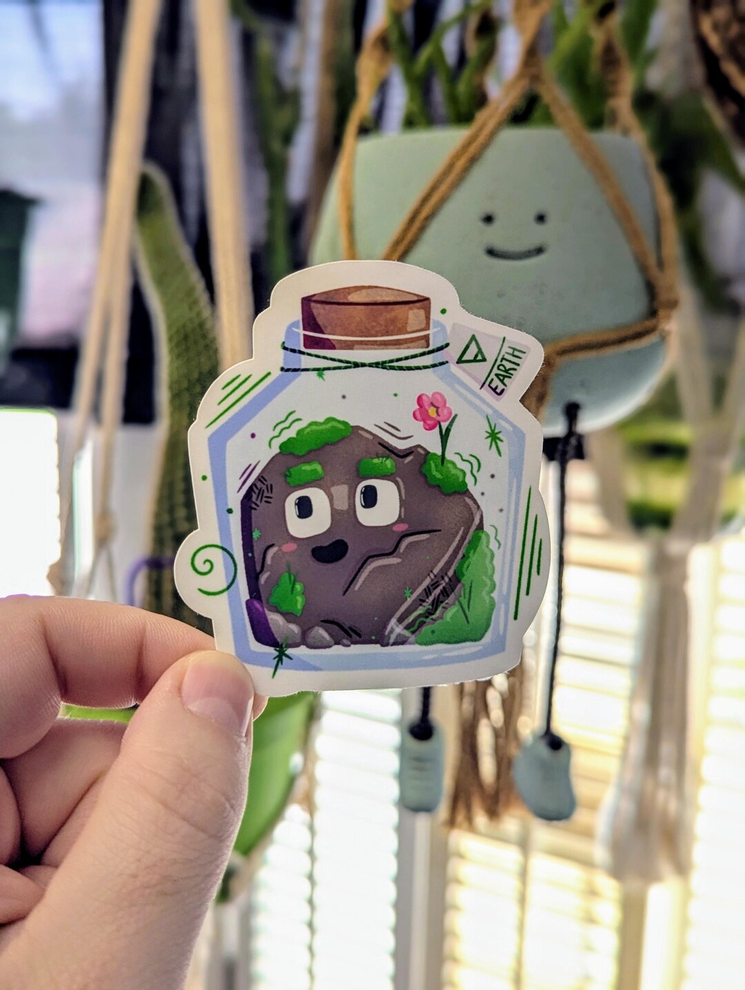Earth Elemental Sprite in a Bottle Vinyl Sticker - Etsy