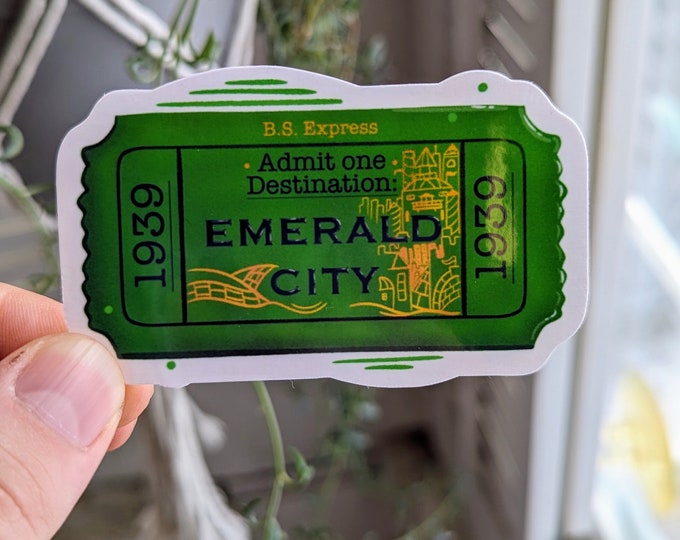 B.S. Express 'ticket to Emerald City' Admit One Vinyl Sticker - Etsy