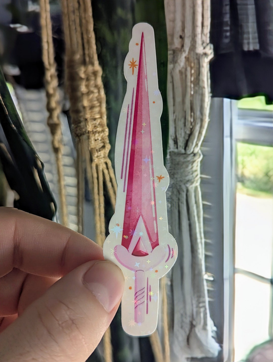 Bee's Crystal Sword From 'bee and Puppycat' Holographic Sticker - Etsy