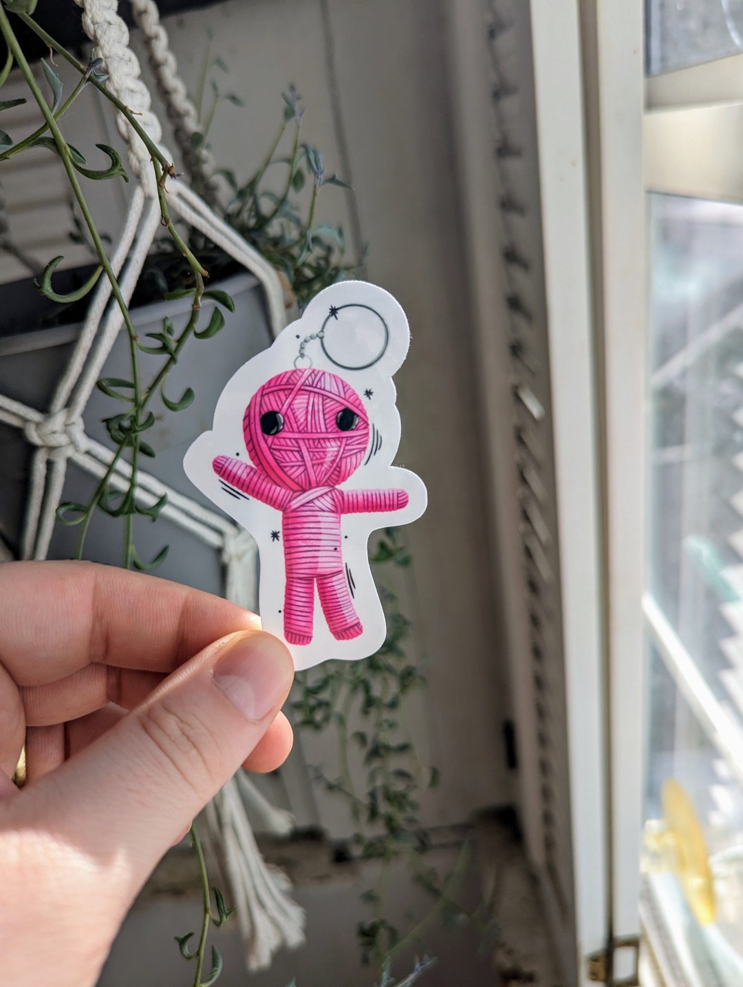 Pink Vending Machine String Voodoo Doll Vinyl Sticker - Etsy