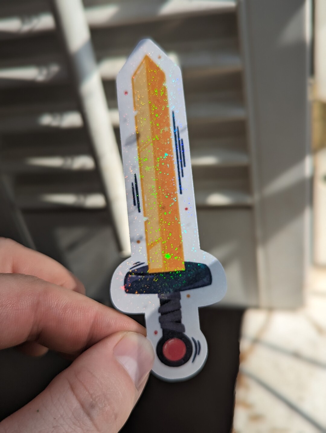 Time for Adventure! Finn's Original Gold Sword Holographic Sticker - Etsy