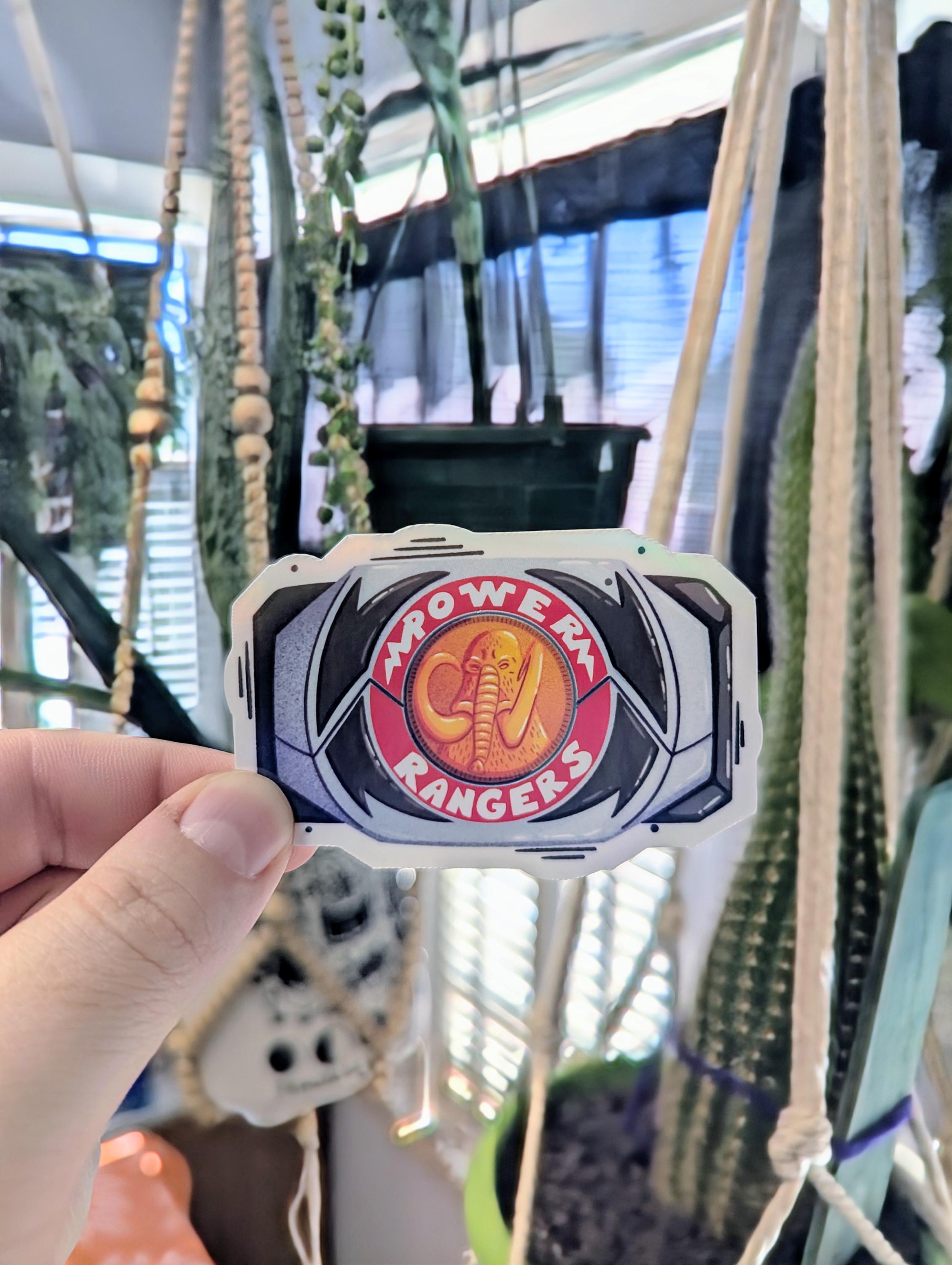 Mighty Morphin Power Rangers Original Silver Buckle Morpher With Black ...