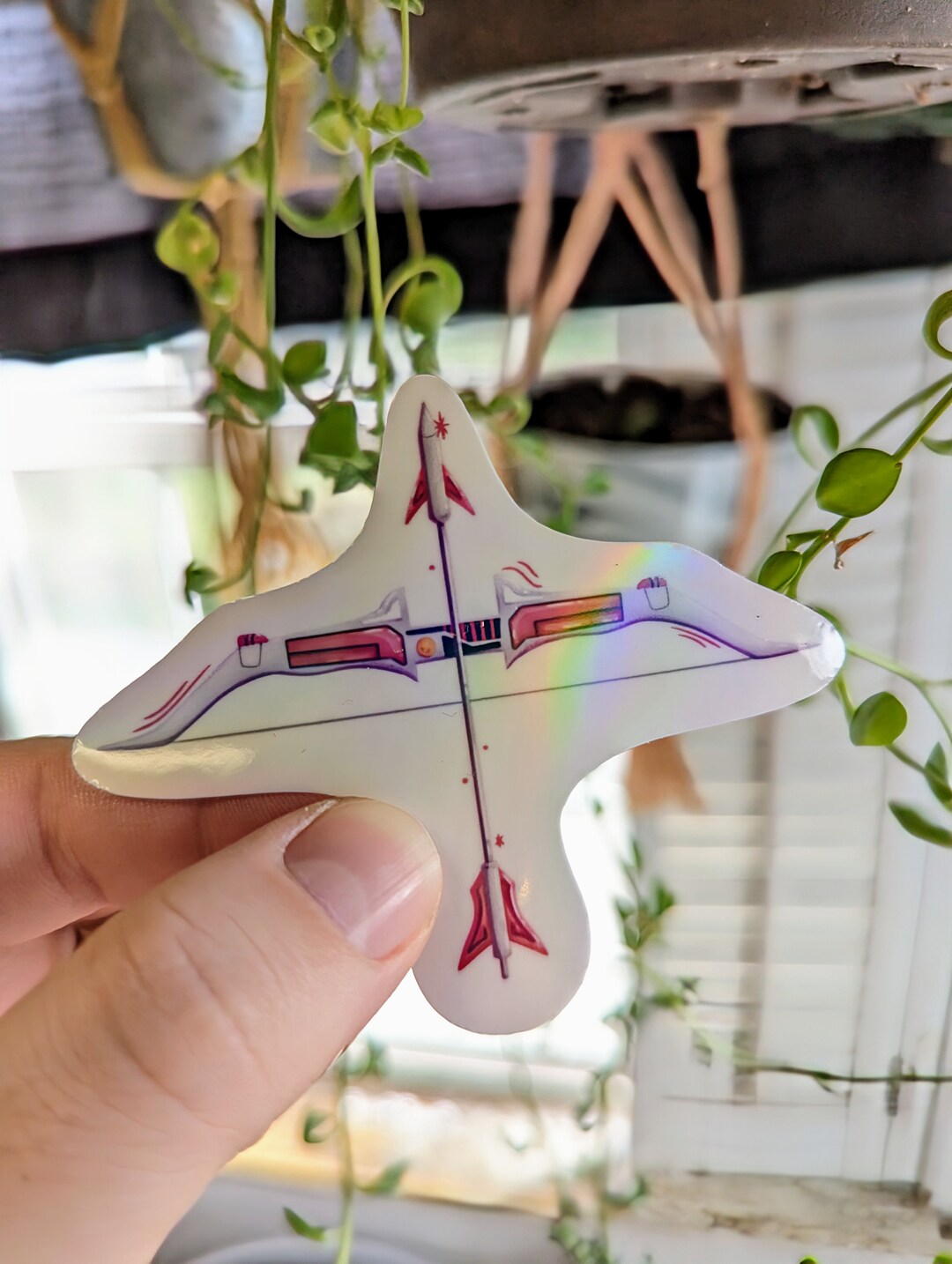 MMPR PINK PTERODACTYL Power Bow Holographic Sticker - Etsy