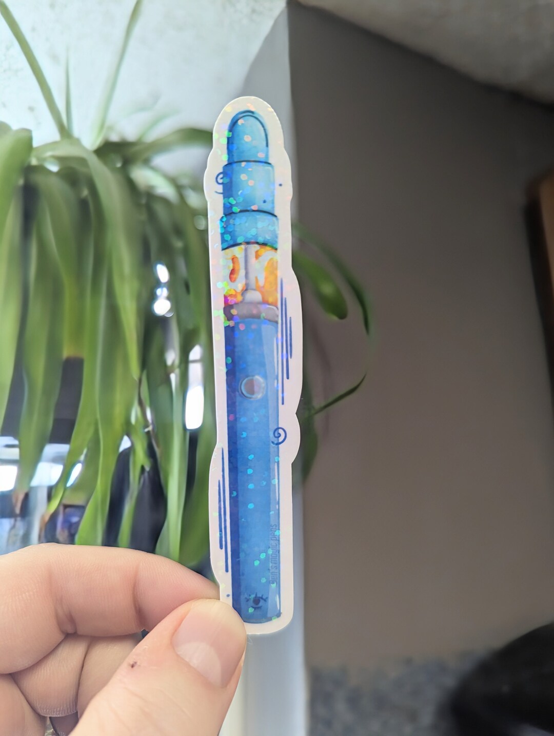Ben's Magic Pens: Blue Penjamin Holographic Vinyl Sticker - Etsy