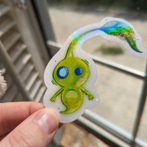 Holographic Glow Pikmin Vinyl Sticker - Etsy