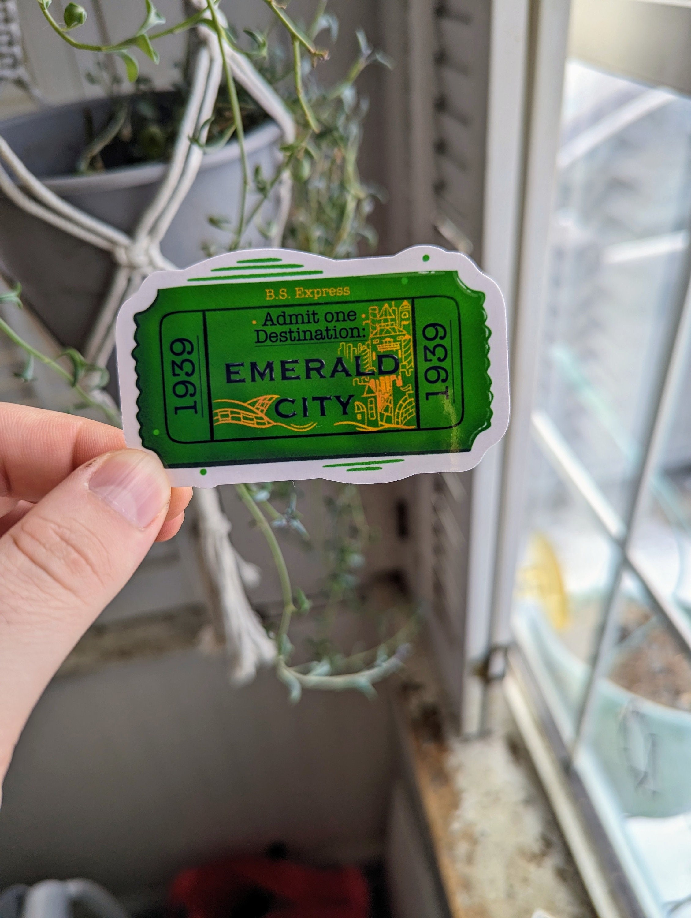 B.S. Express 'ticket to Emerald City' Admit One Vinyl Sticker - Etsy