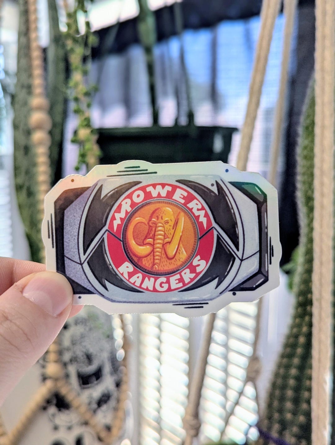 Mighty Morphin Power Rangers Original Silver Buckle Morpher With Black ...