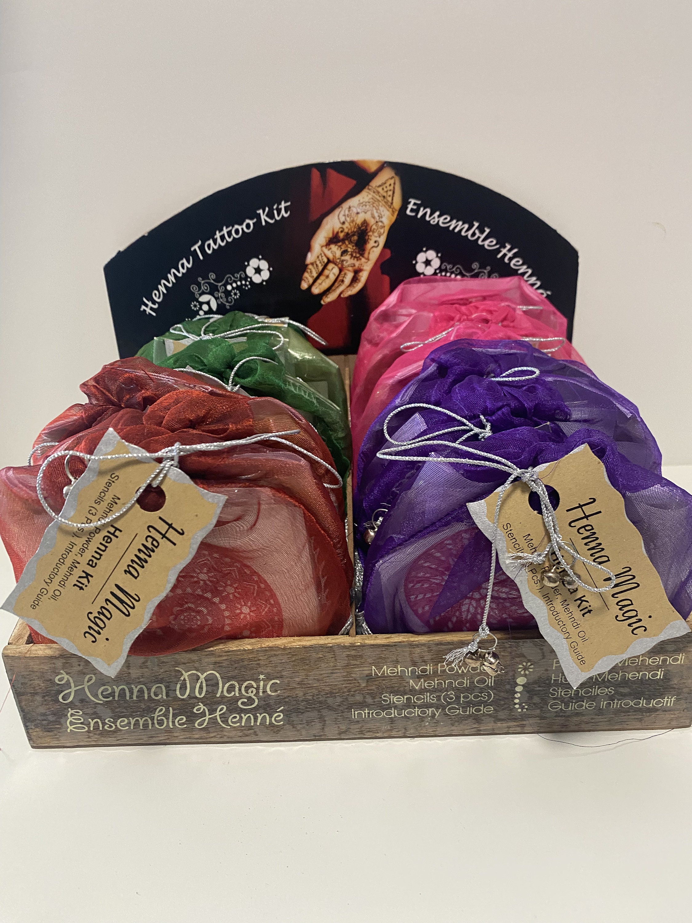 Henna Kit | Temporary Tattoos | Includes 3 Piece Stencil | Bonus ...