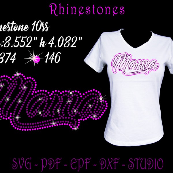 Mom Rhinestone - Etsy
