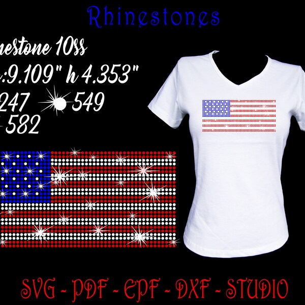 Rhinestone Flag Template - Etsy Canada