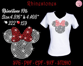 Rhinestone Minnie - Etsy