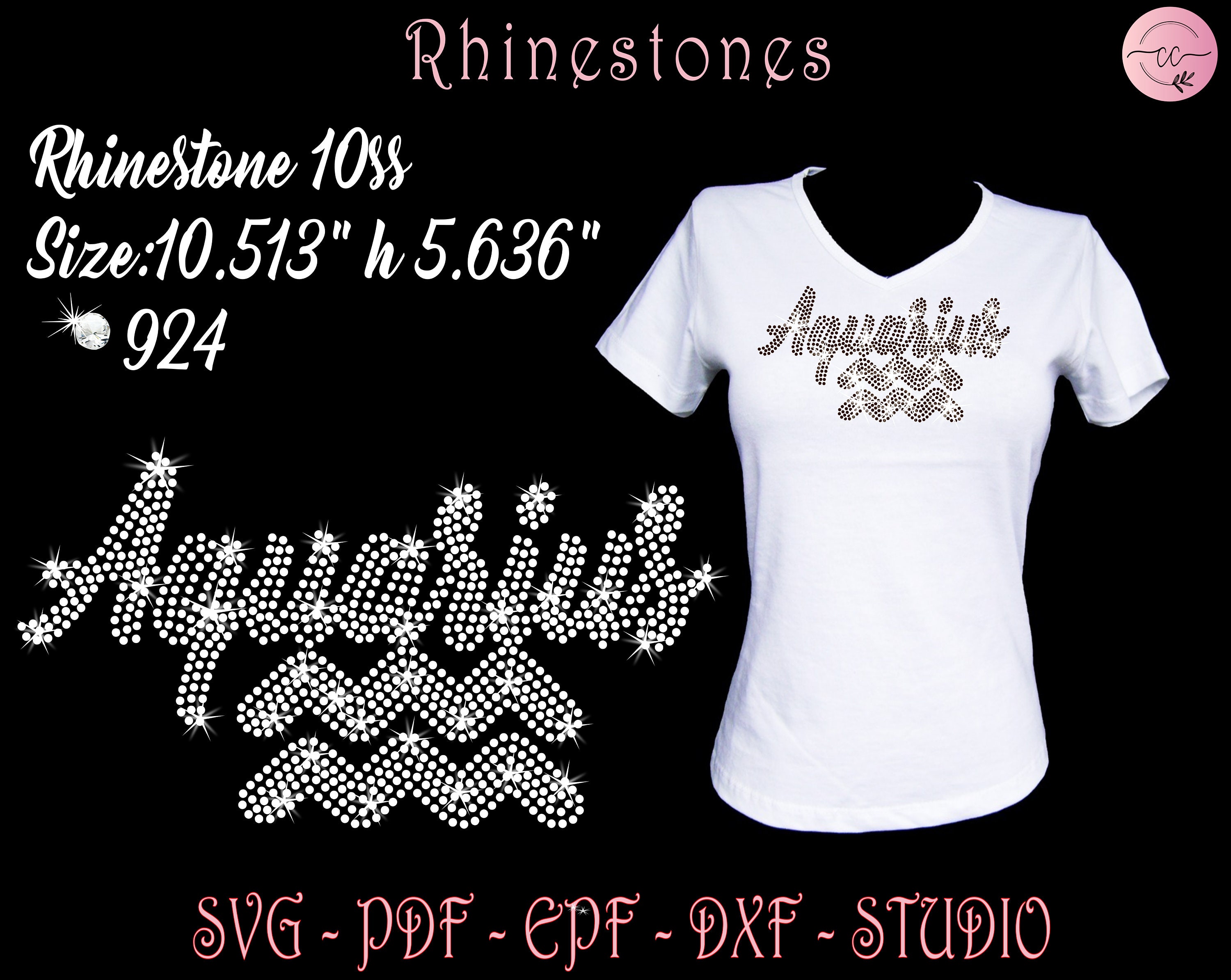 Aquarius Rhinestone Template - Etsy
