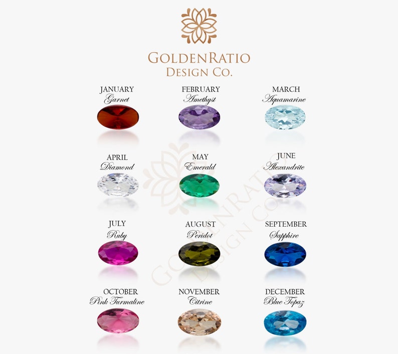 14K Gold Oval Birthstone Necklace, Customizable Family Jewelry - Etsy