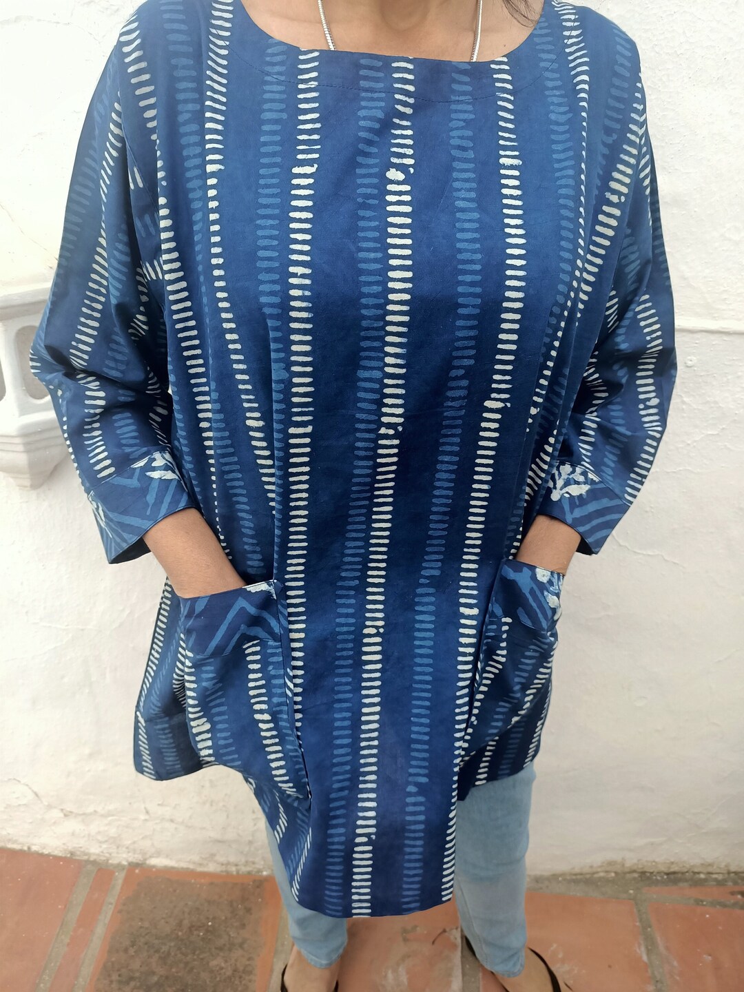 Tunica,indigo Tunic,cotton Tunic,organic Tunic,gifts for Her,resort ...