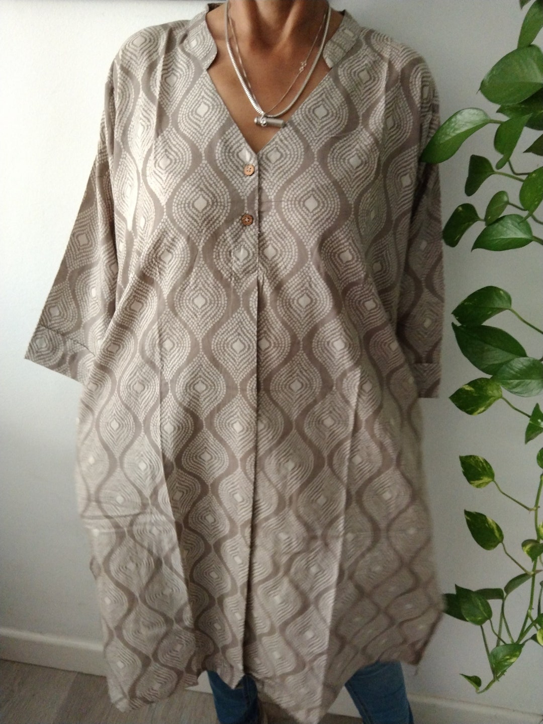 Plus Cotton Tunic,summer Tunic,resort Wear,gifts for Her,mom Postpartum ...