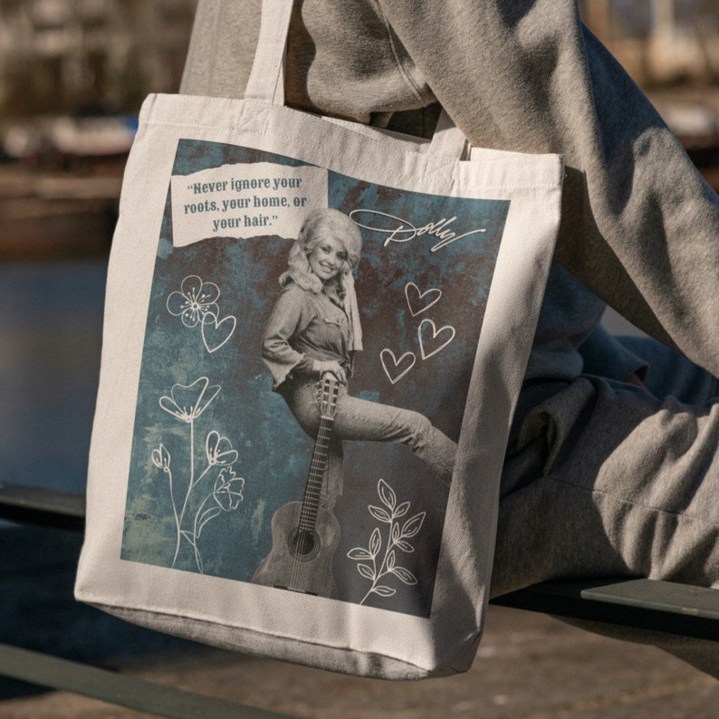 Dolly Parton Art Canvas Tote Bag - Etsy