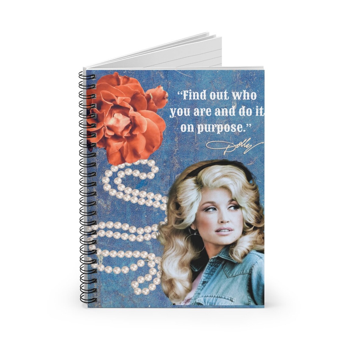 Dolly Parton Spiral Notebook Spiral Journal Ruled Line Dolly Parton ...