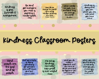 Kindness Posters Classroom Posters Teaching Kindness Classroom Wall ...