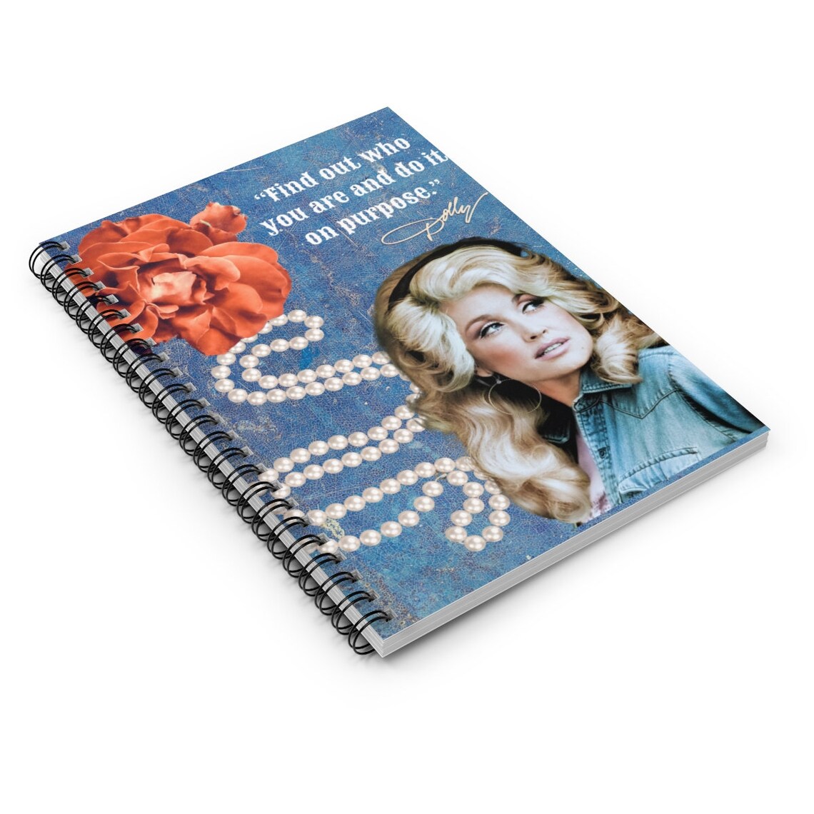 Dolly Parton Spiral Notebook Spiral Journal Ruled Line Dolly Parton ...