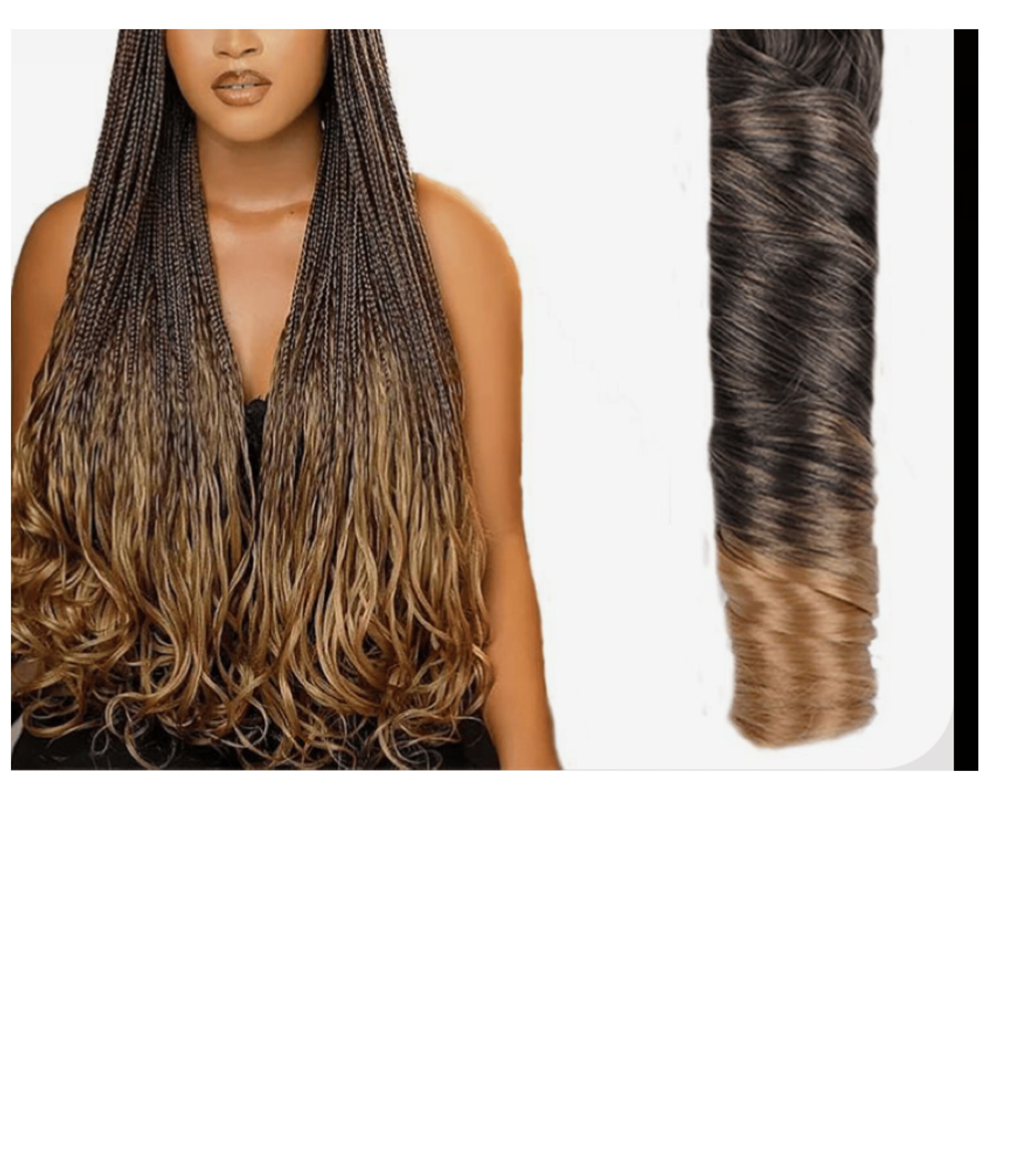 French Curl Extension Synthetic Hair for Braids or Crochet 24inch 150g ...