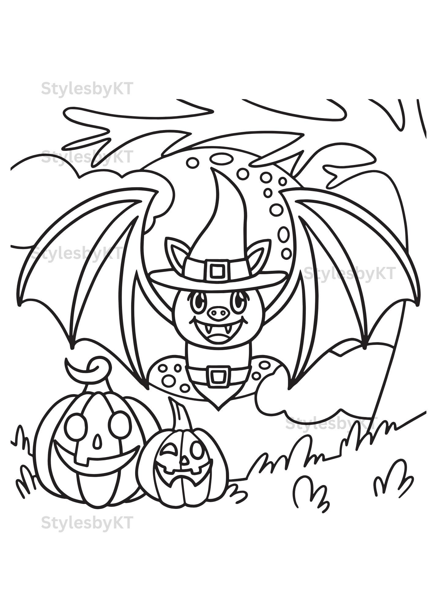 Halloween Coloring Pages: 20 Kids Printable Craft Sheets (PDF), Kids ...
