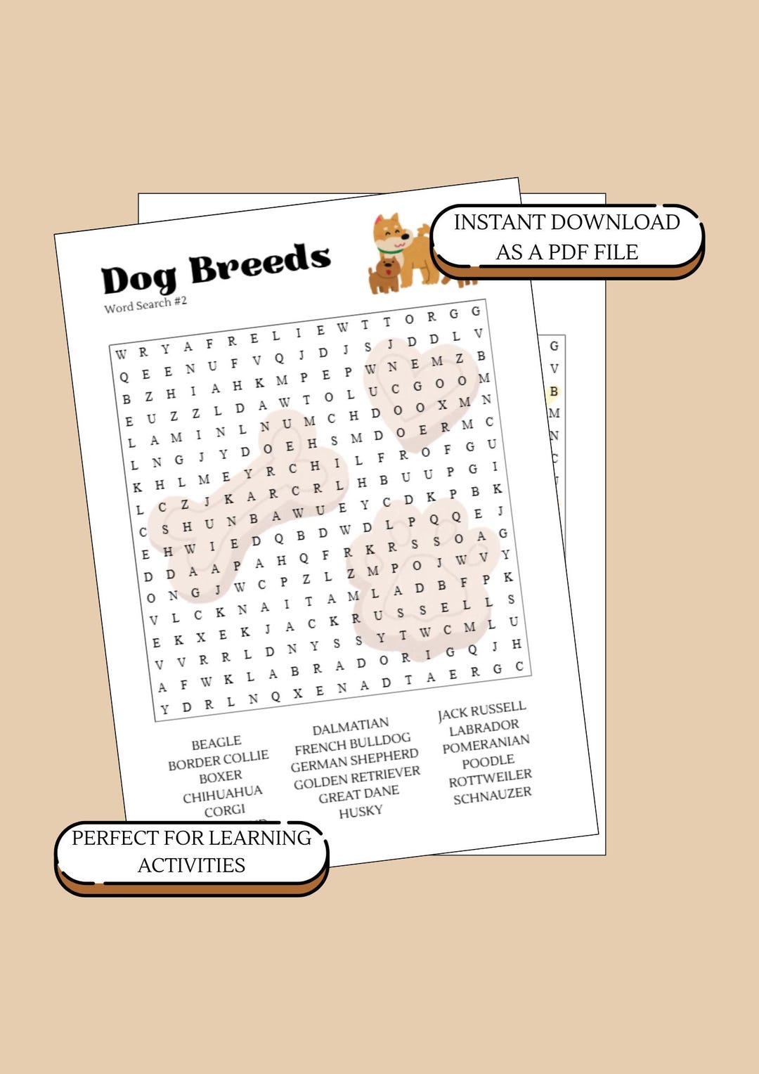 Dog Breeds - Word Search Activity | Fun Puzzle Activities | Printable ...