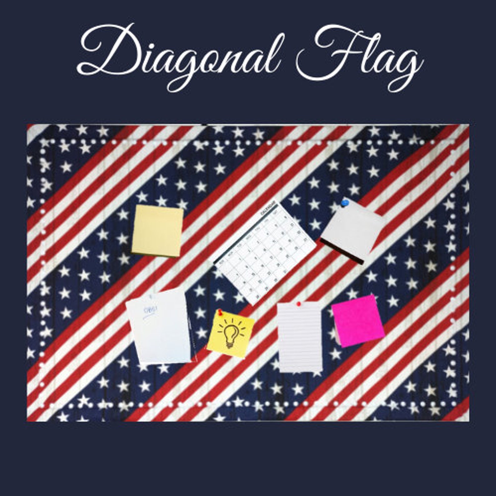 Diagonal Flag Bulletin Board - Etsy