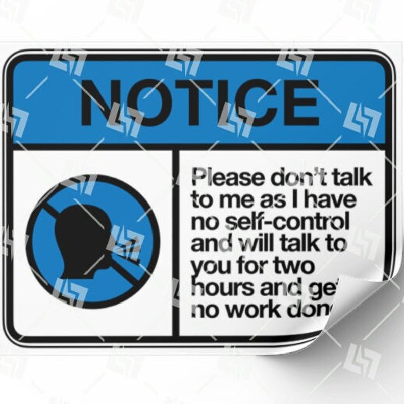 Dont Talk to Me Office Sign - Etsy