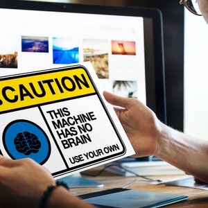 Digital Download - This Machine Has No Brain. Use Your Own. - Etsy