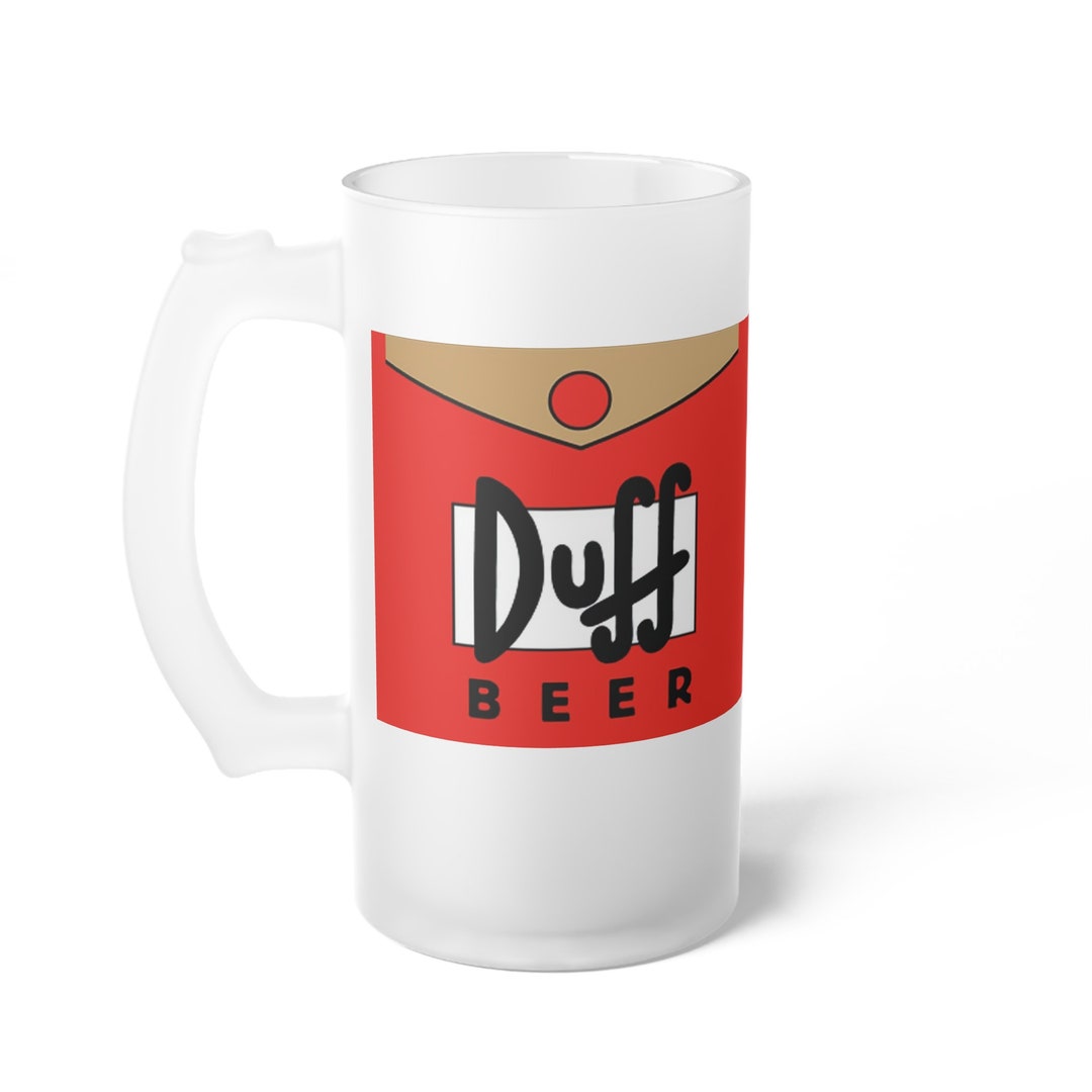 Simpsons Duff Beer Frosted Glass Beer Mug - Etsy