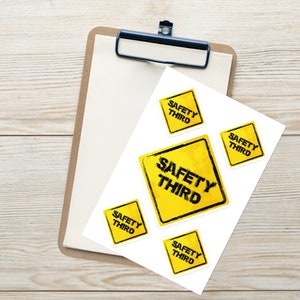 Safety Third - Sticker Sheet - Etsy