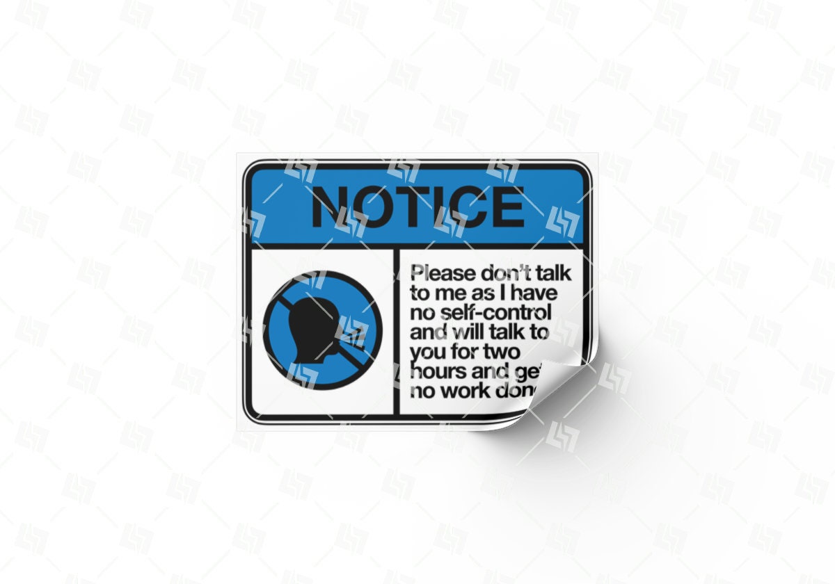 Digital Download - Please Don’t Talk to Me as I Have No Self-control ...