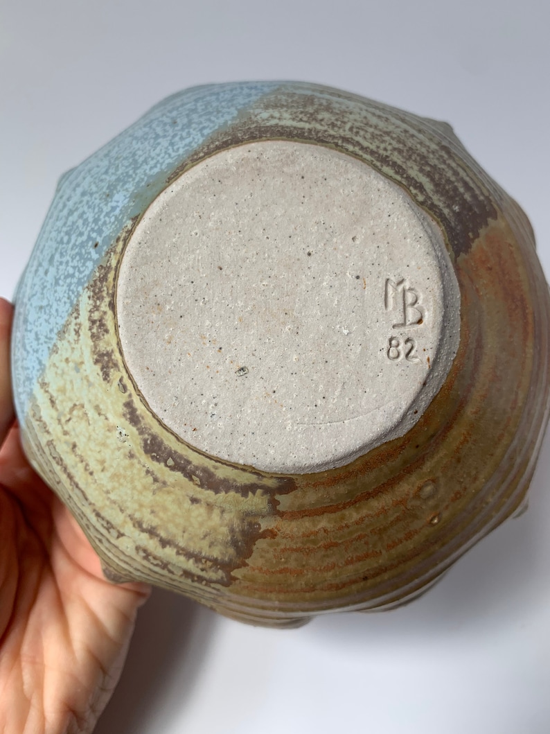 Vintage 1980s Scalloped-edge Pottery Bowl - Etsy
