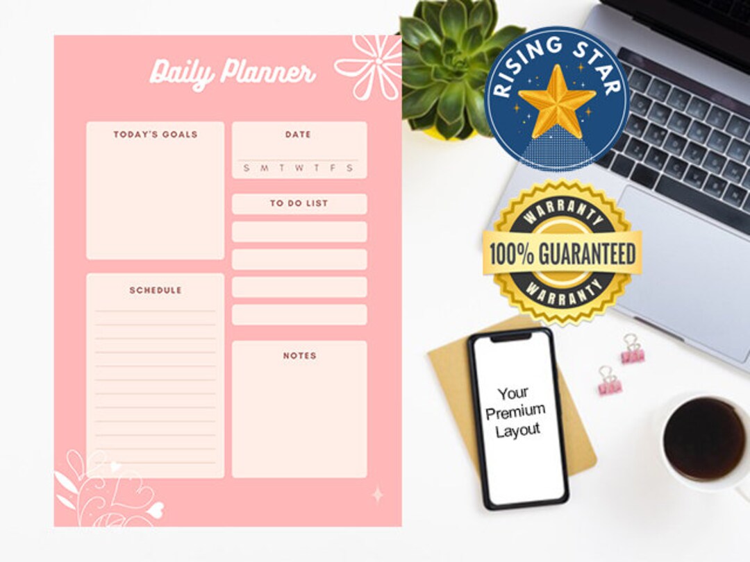 Daily Planner Printable, Day Planner, Planner for the Day - Etsy