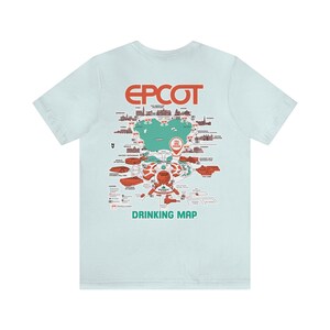 Epcot Drinking Map Front and Back Beer Drinking Around the World Unisex ...
