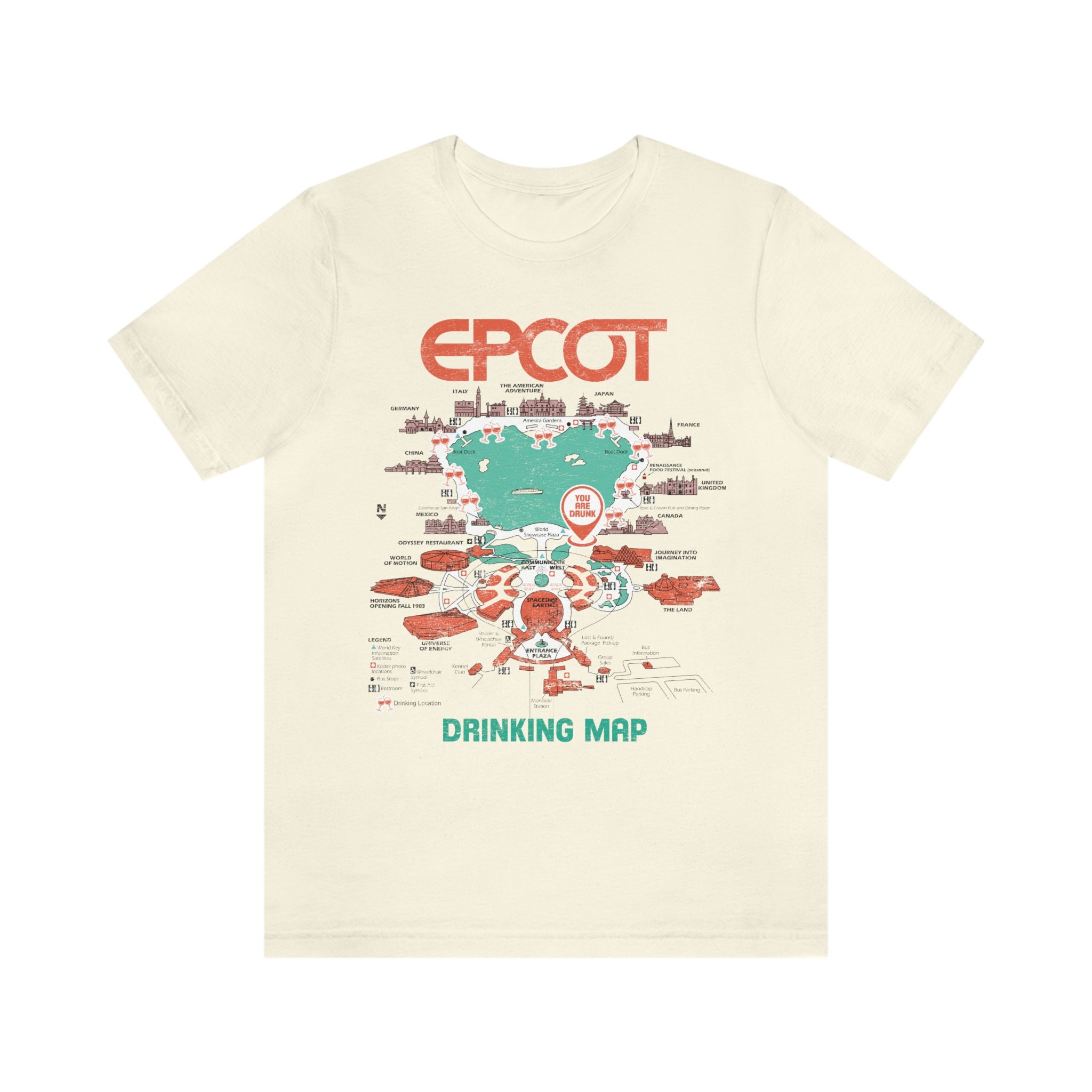 Epcot Drinking World Showcase Checklist Shirt, You are Drunk Map ...