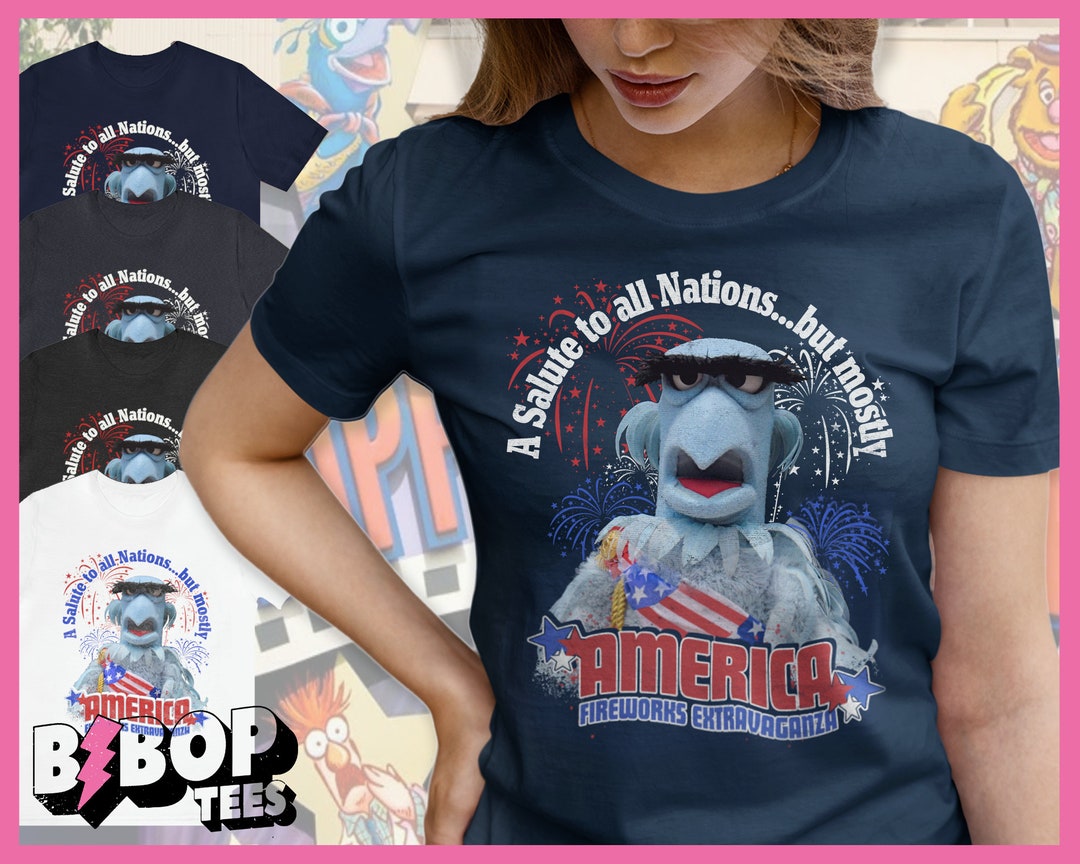 Muppets Sam Eagle Shirt Salute to All Nations Tee Muppets 3D Shirt ...