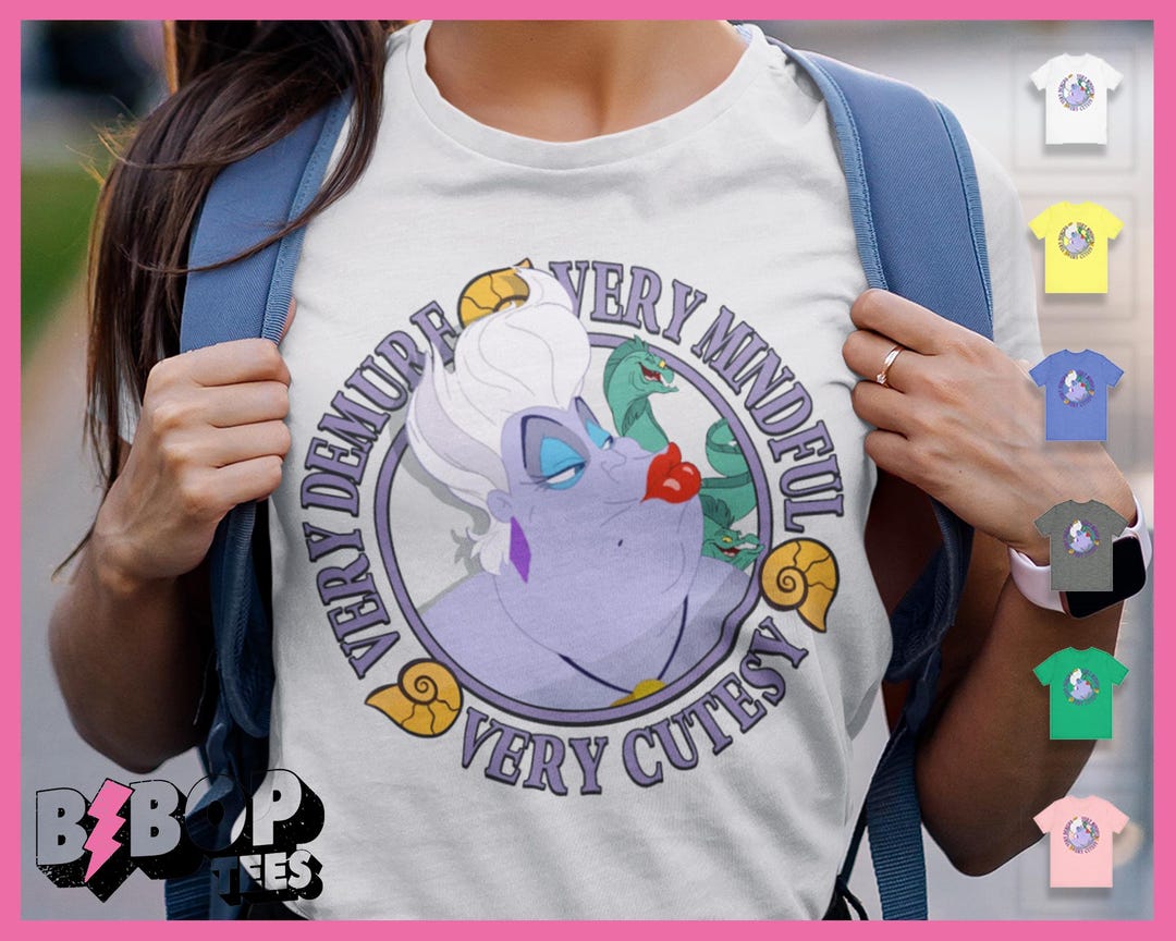 Very Demure Ursula Shirt - Disney Villains Very Mindful Very Cutesy WDW ...