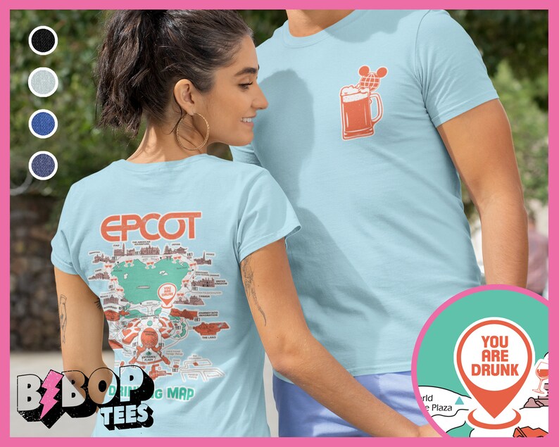 Epcot Drinking Map Front and Back Beer Drinking Around the - Etsy