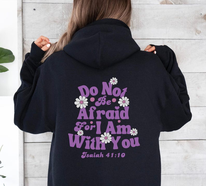 Do Not Be Afraid Retro Christian Mental Health Inspirational Hoodie for ...
