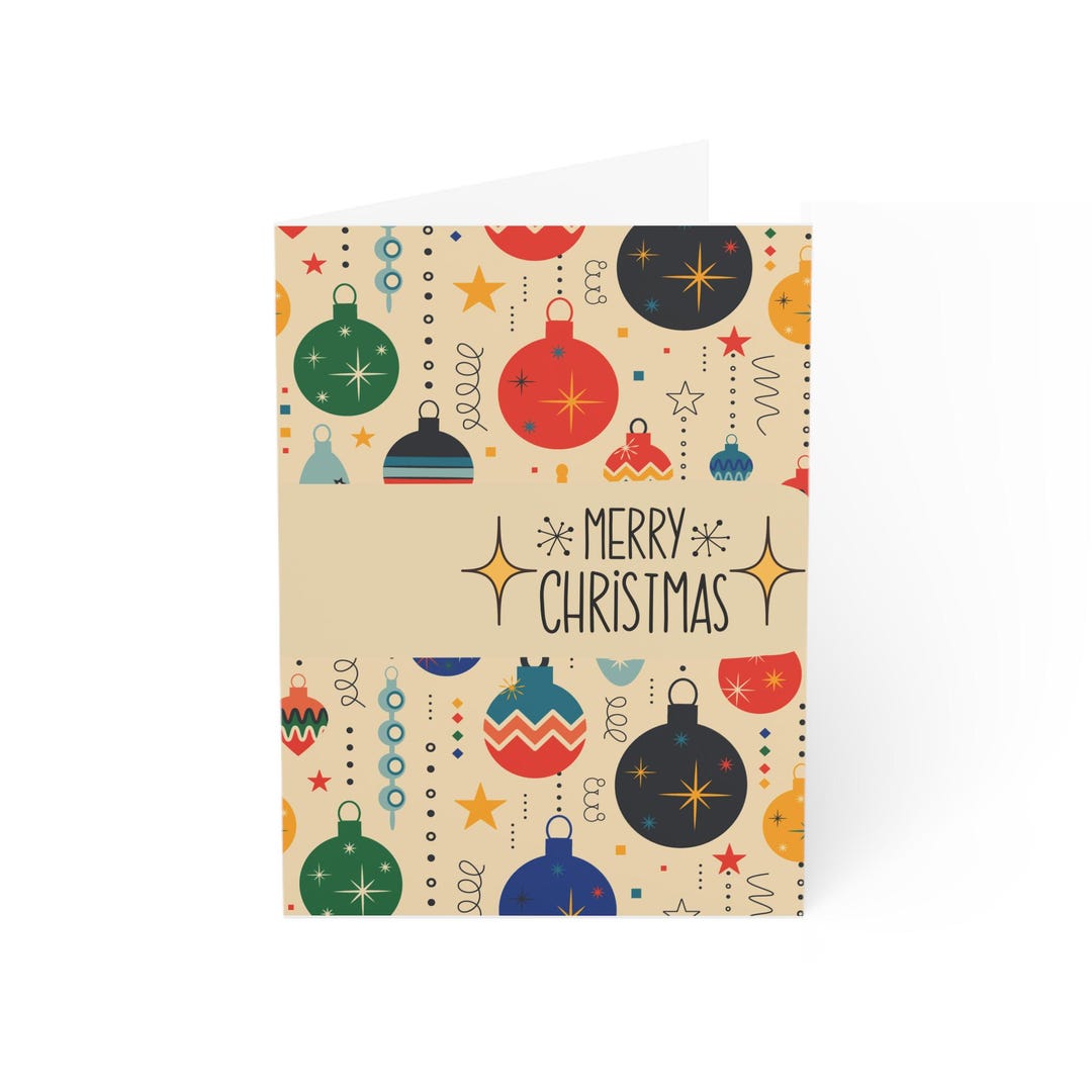Mid Century Modern Retro Christmas Cards 30 Count / Vintage Christmas ...
