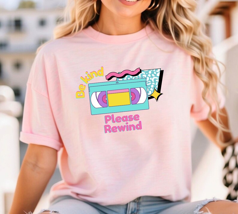 Be Kind Please Rewind VHS Tape Retro Style 80's T Shirt / 90's Vintage ...