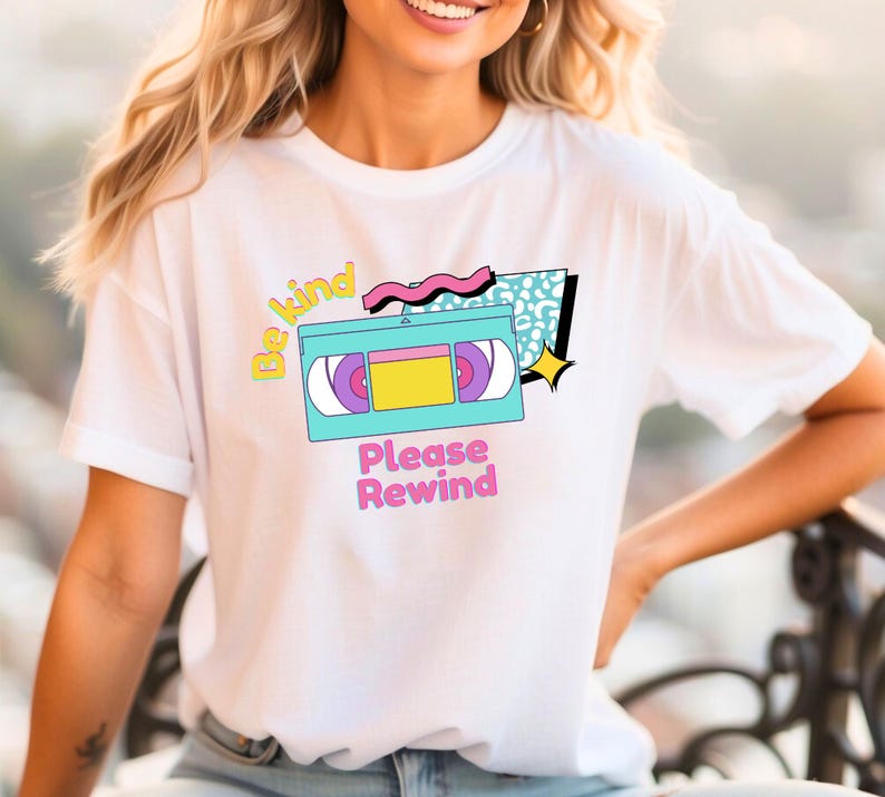 Be Kind Please Rewind VHS Tape Retro Style 80's T Shirt / 90's Vintage ...
