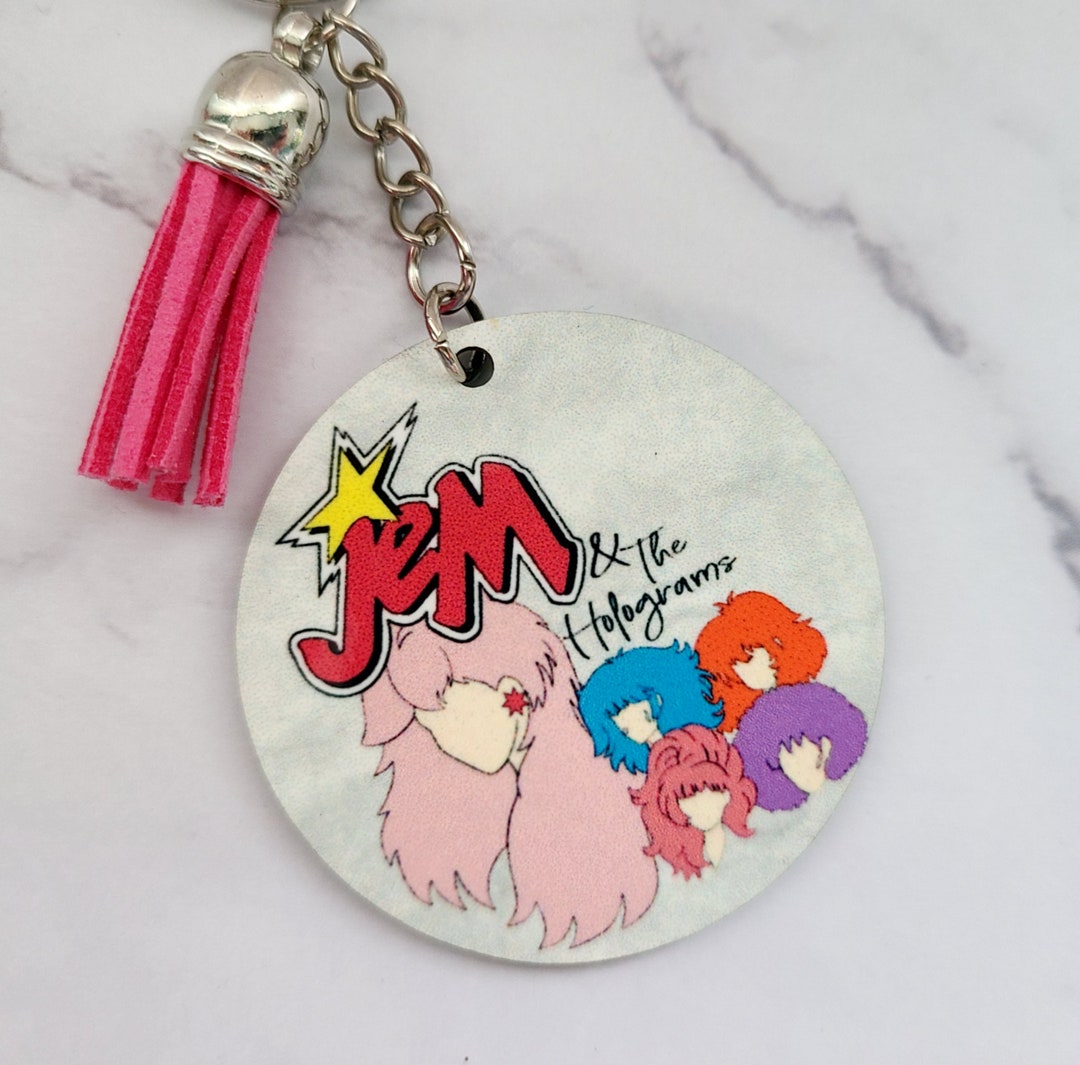 Jem Inspired Keychain / 80's Cartoon Keychain / Vintage Keychain / Jem ...