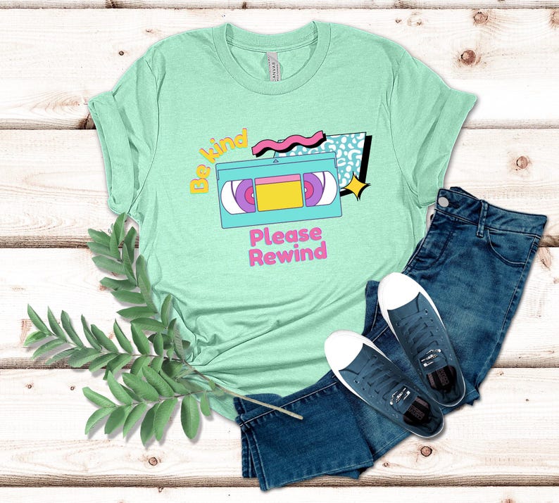 Be Kind Please Rewind VHS Tape Retro Style 80's T Shirt / 90's Vintage ...